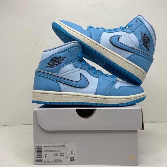 Jordan | Shoes | Nike Air Jordan Mid Retro Wmns Ice Bluepowder Blue 223 ...